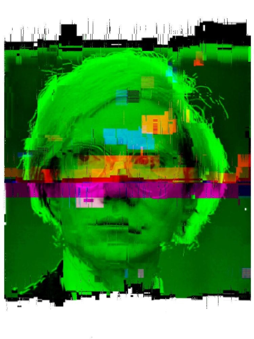 Andy Warhol - Green Pixel Unique Portrait Art - A4 Print - Etsy UK
