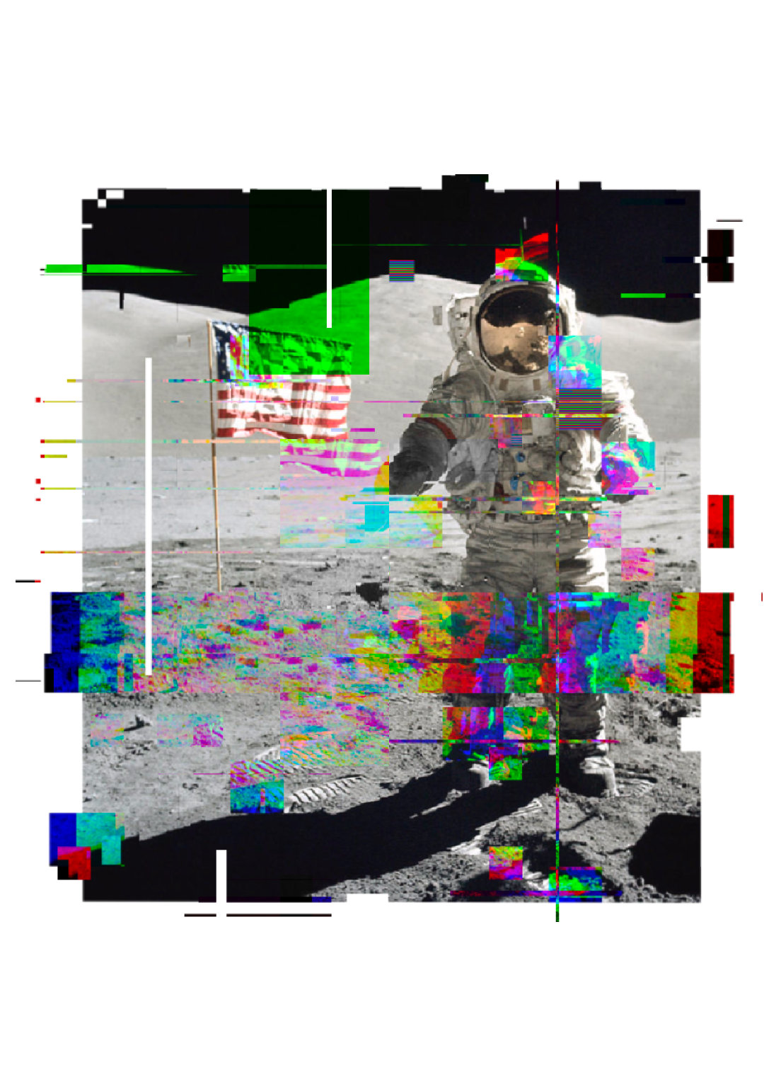 Moon Landing - Unique Pixel Art - A4 Print - Etsy