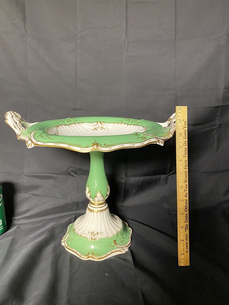 Antique Porcelain Compote Comport Stand Large 14x11.5 Unmarked Gilt ...