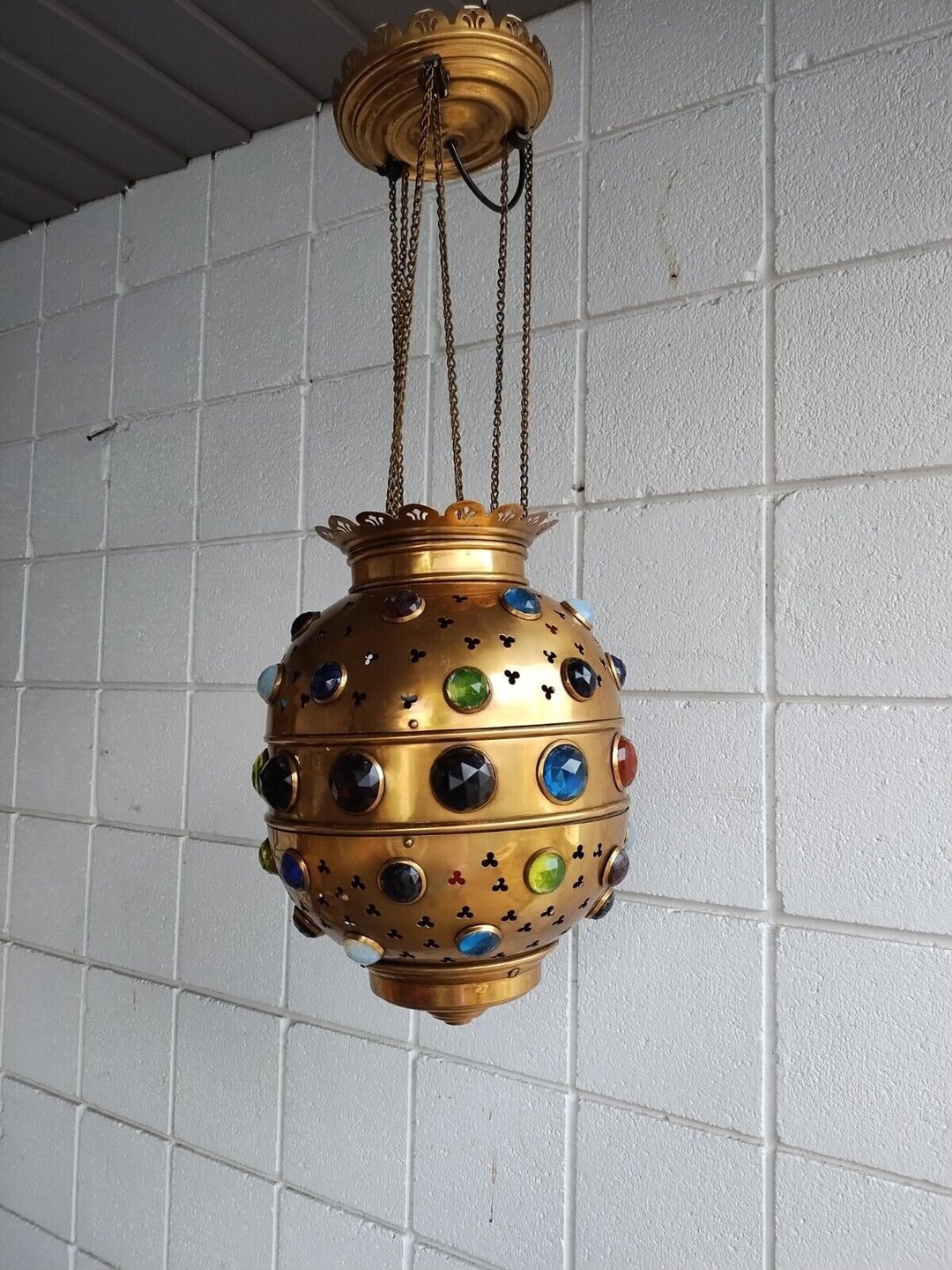 Victorian Aesthetic Antique Candle Fixture Jeweled Gothic 15 Fixture ...