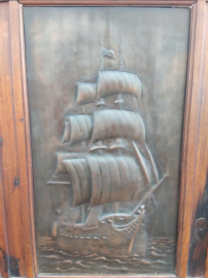 Arts Crafts Oak HMS Foudroyant Admiral Nelson Naval Ship Nautical Bench ...