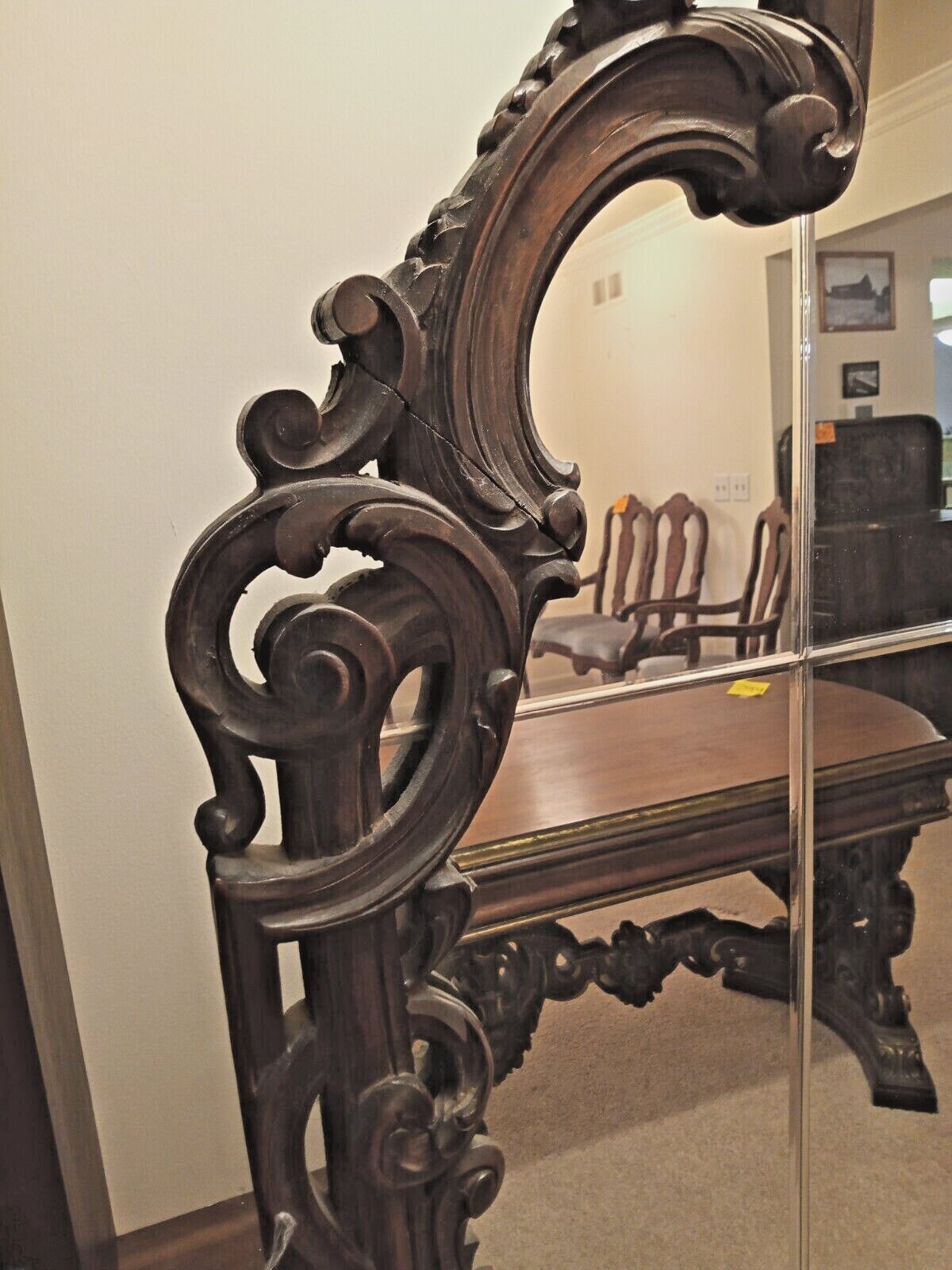 Antique Massive Spanish Revival Mirror Palatial Palace 72 X 48 Hispano ...