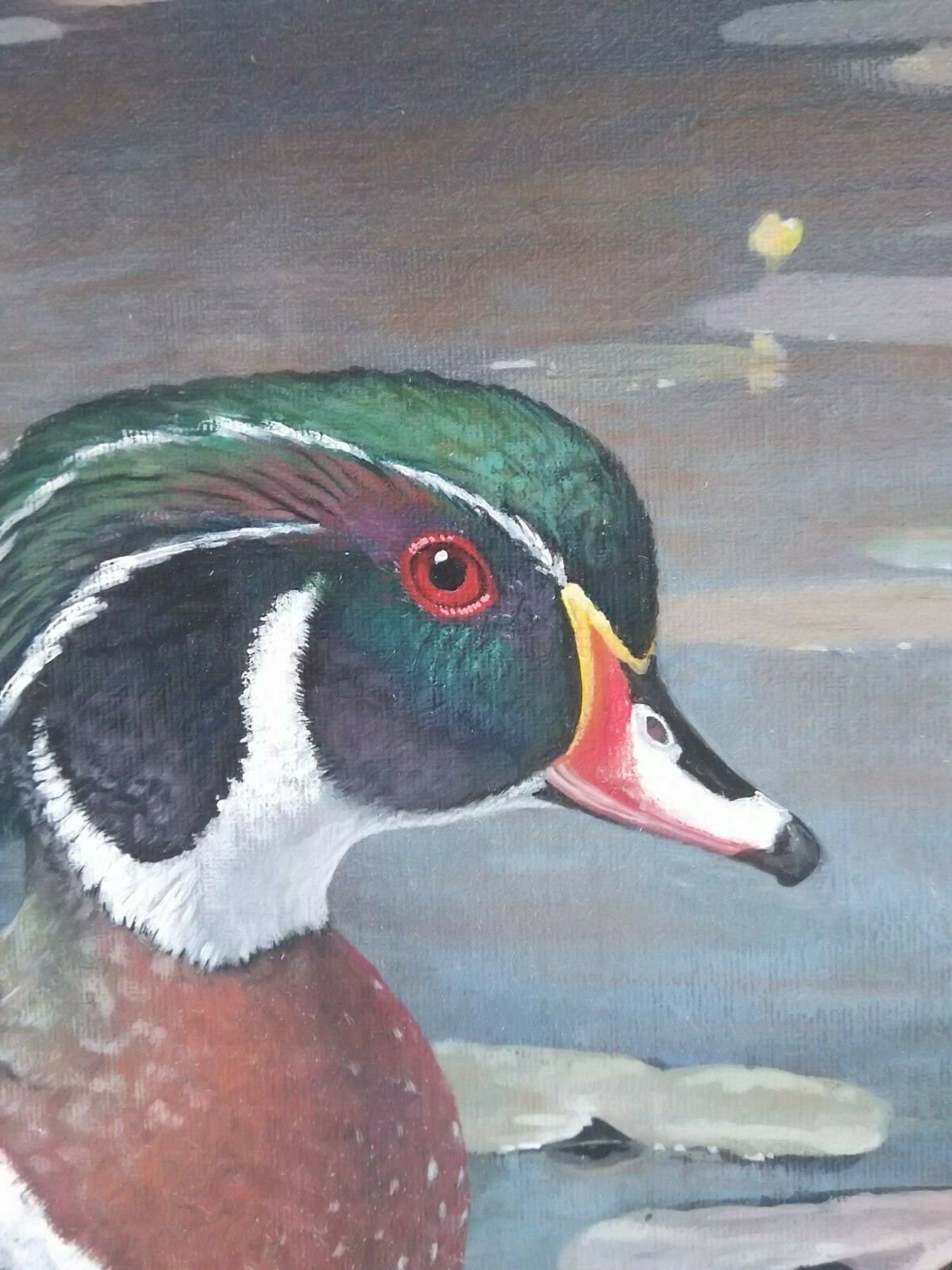 Original D. Bollman Illustrative Cover Oil Painting Duck for Fred Trost ...