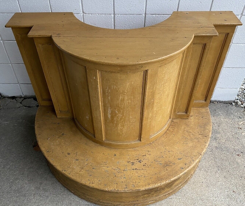 Antique 19th C Podium Court Witness Stand Judge Lectern 48x28x34 ...