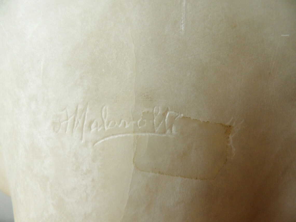 Antique Alabaster Bust Mother Child maternita A. Malavolti 1876-1947 ...