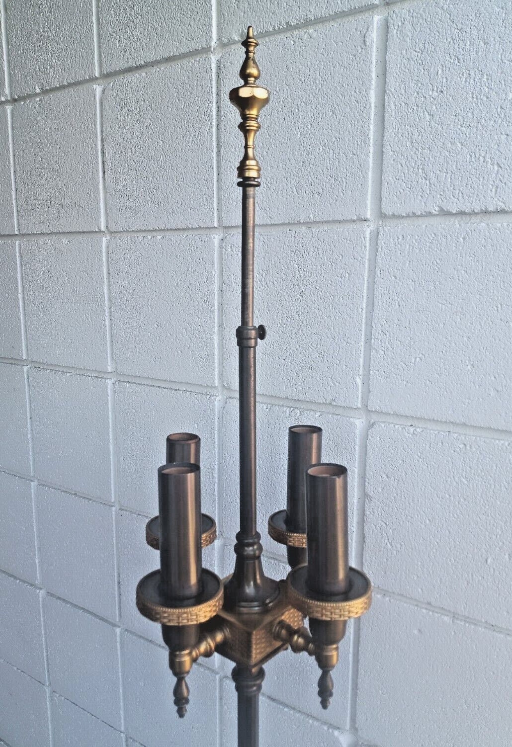Antique Bronze Gothic Heavy Floor Lamp 4 Light Fine Hight Quality Prob ...