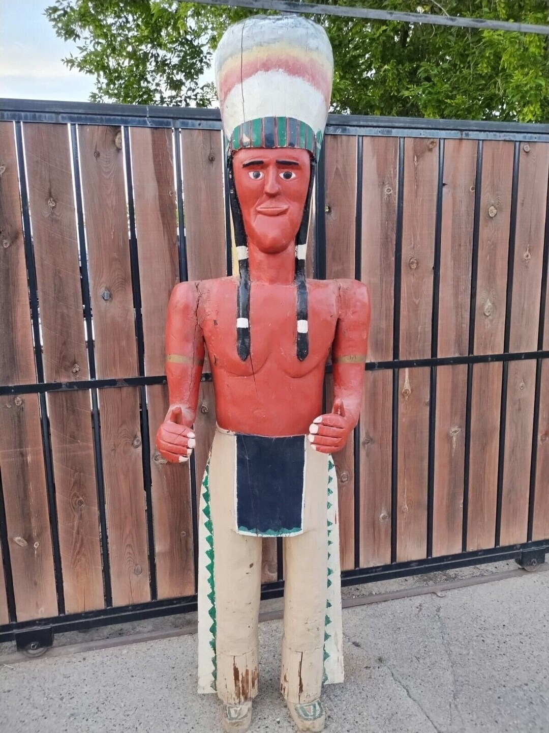 Vintage Life Size Wesley Merritt 1926-2004 Michigan Outsider Art Naive ...