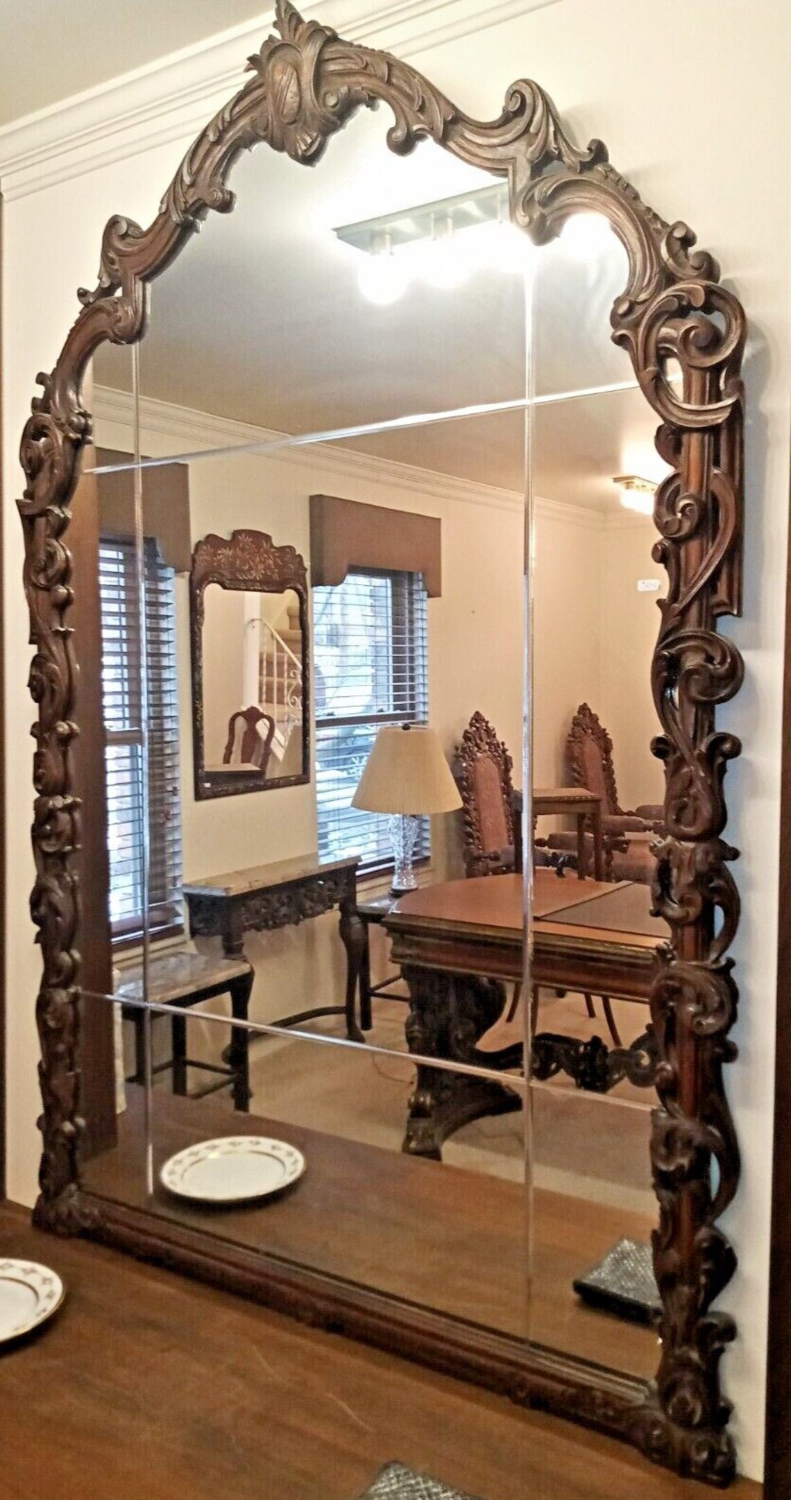 Antique Massive Spanish Revival Mirror Palatial Palace 72 X 48 Hispano ...