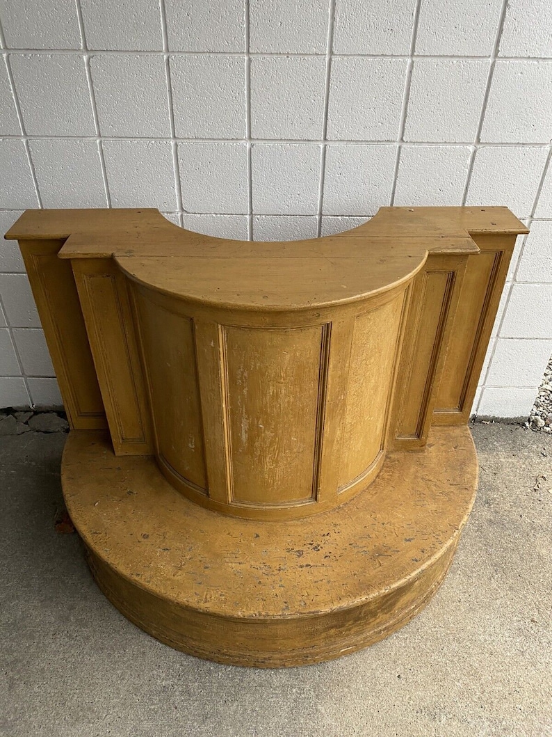 Antique 19th C Podium Court Witness Stand Judge Lectern 48x28x34 ...