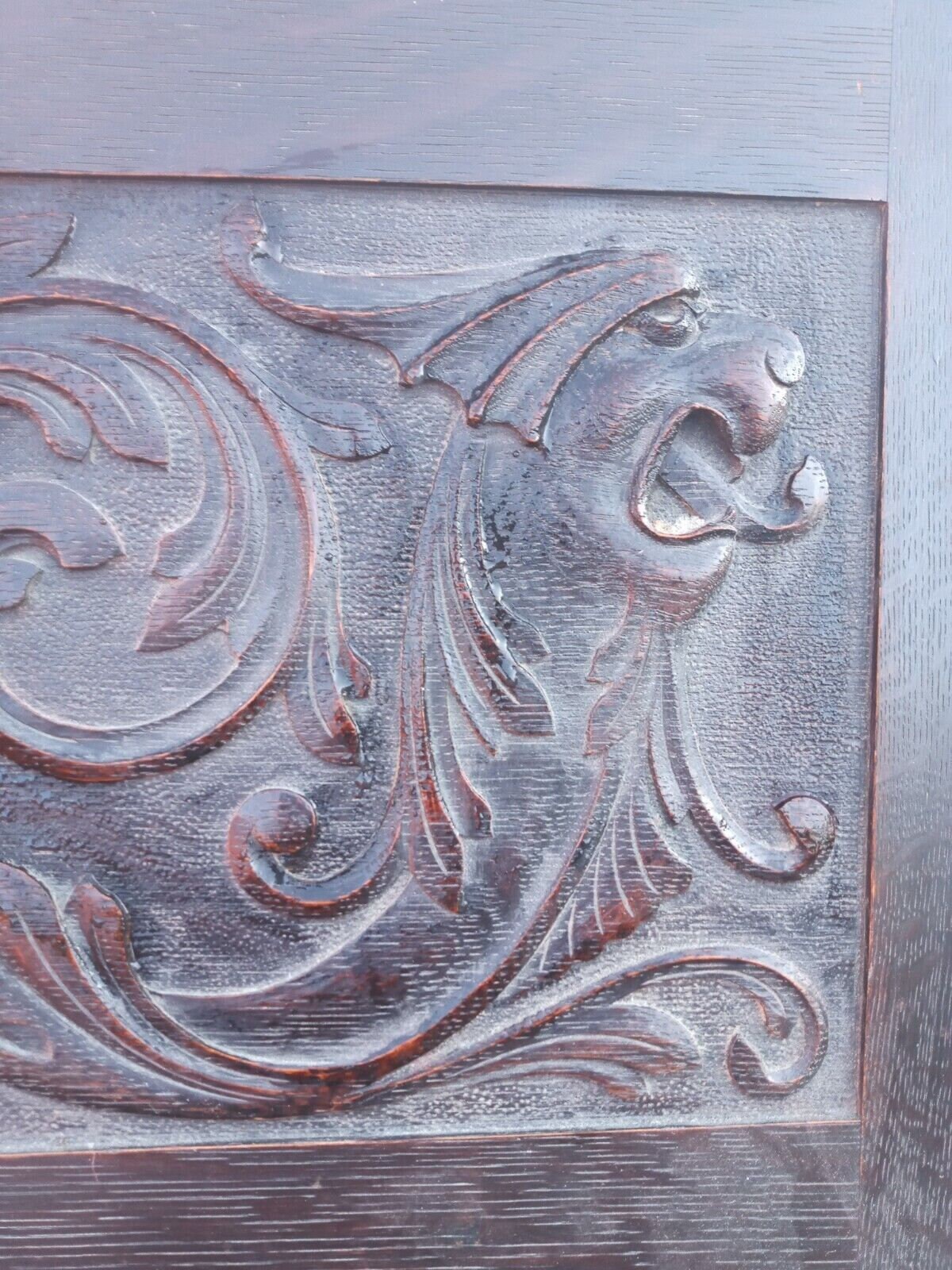R,j. Horner Oak Gothic American Spanish Revival Dragon Gargoyle Desk We ...