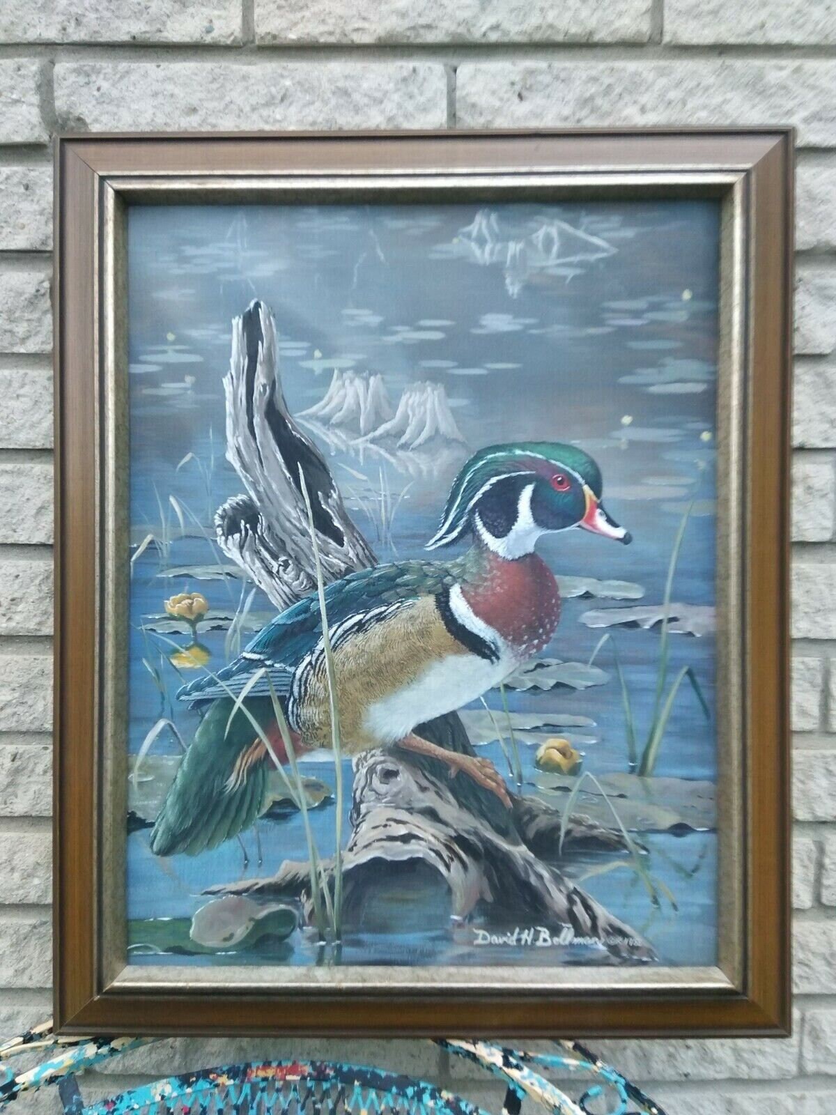 Original D. Bollman Illustrative Cover Oil Painting Duck for Fred Trost ...