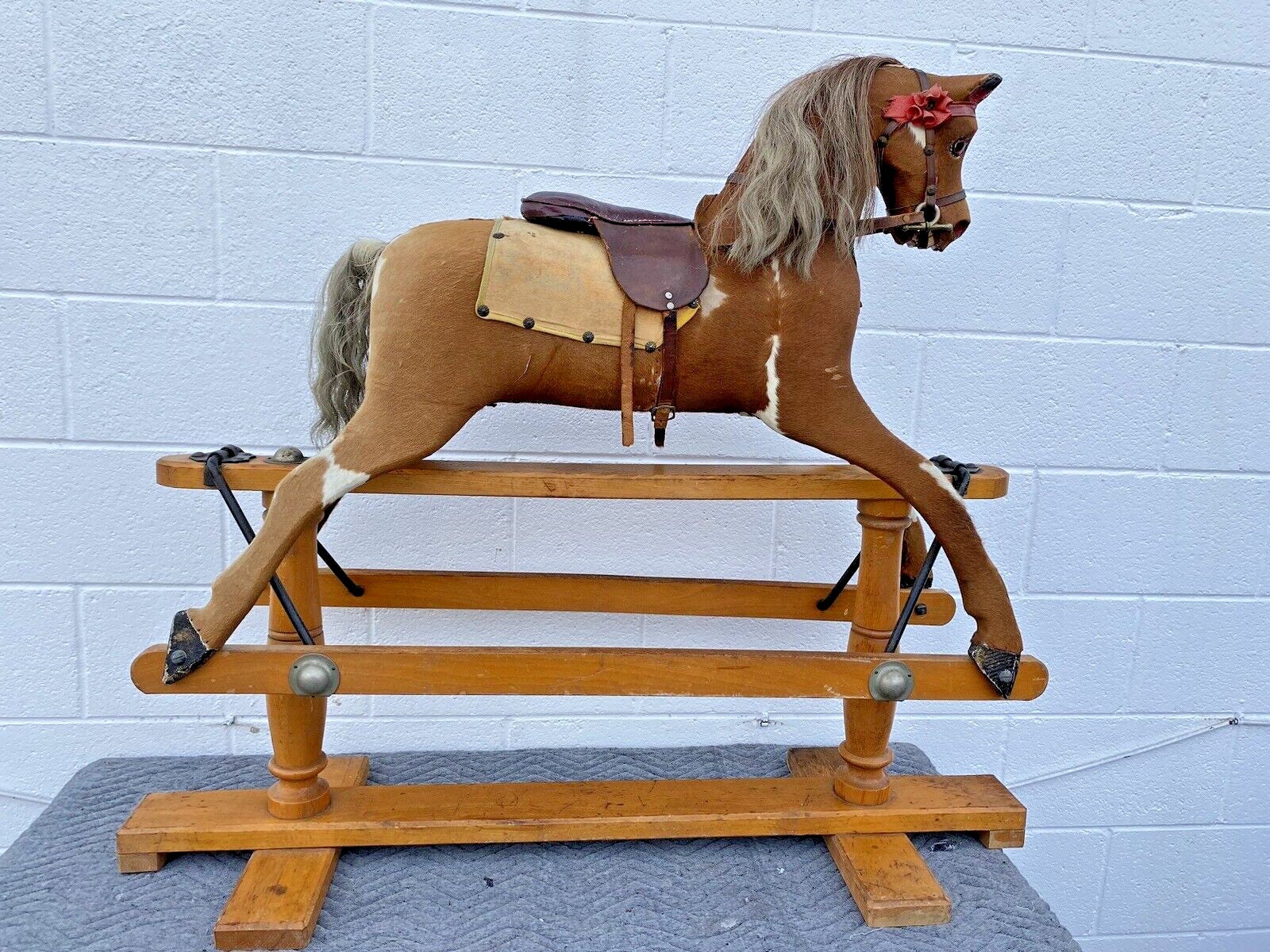 Antique Platform Hobbie Horse Glider Rocking 38x44x15 English Child's ...