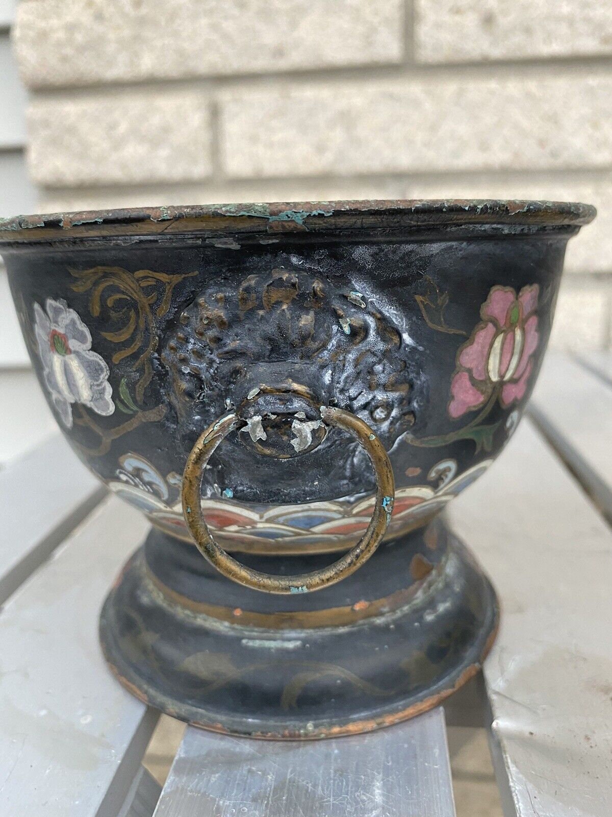 Pair 18th Century French Regency Painted Metal Cachepots Cache Pots ...