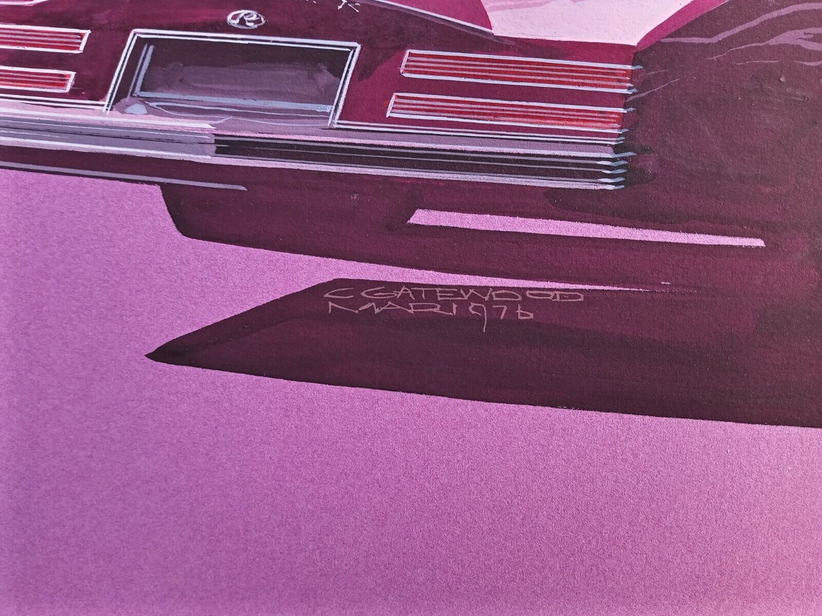 Rare Charley Gatewood GM Design Concept Car Illustrative Original ...