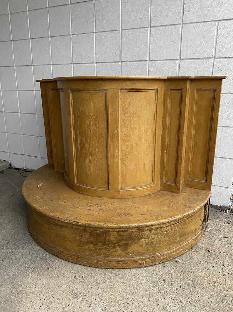 Antique 19th C Podium Court Witness Stand Judge Lectern 48x28x34 ...