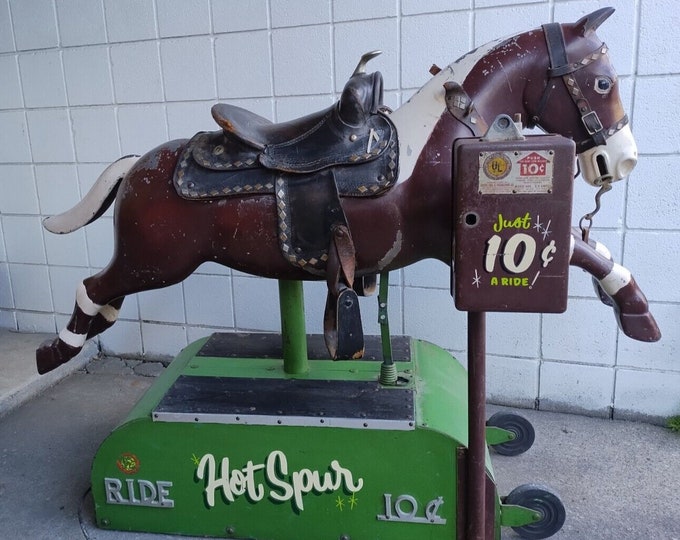 10 Cent Sandy Hot Spur Arcade Mechanical Horse Works Kiddie Ride We ...