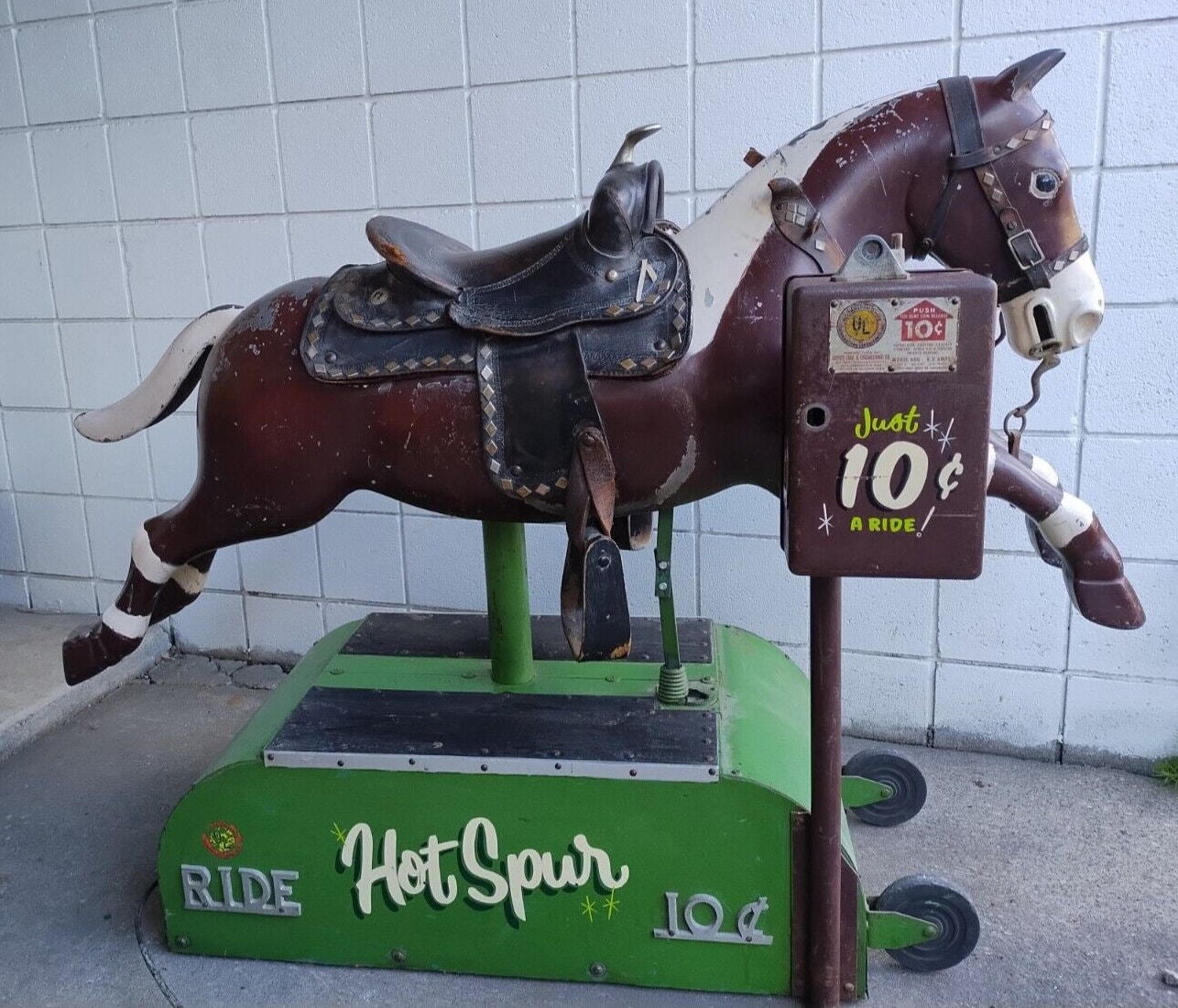 10 Cent Sandy Hot Spur Arcade Mechanical Horse Works Kiddie Ride We ...