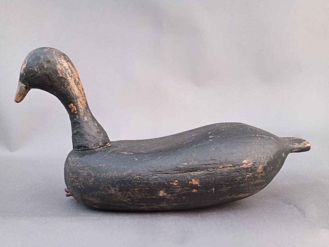 Antique Root Head Folky Brant Coot Duck Decoy Good Old Paint Nc Md ...
