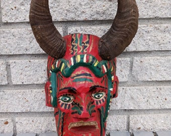 Mexican Folk Art Devil Mask - Etsy