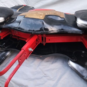 Antique Mobo Pressed Steel Bronco Large Riding Toy Dark Horse HTF Black ...