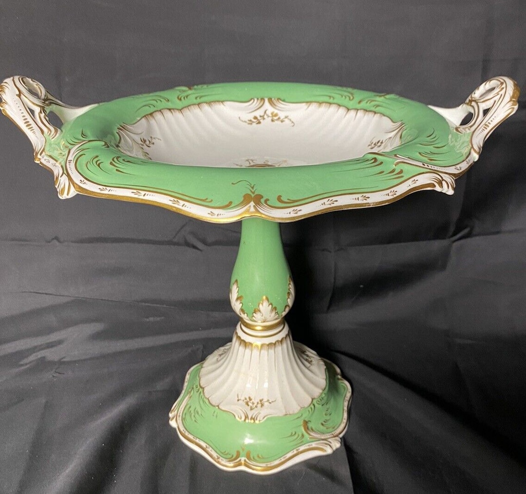 Antique Porcelain Compote Comport Stand Large 14x11.5 Unmarked Gilt ...