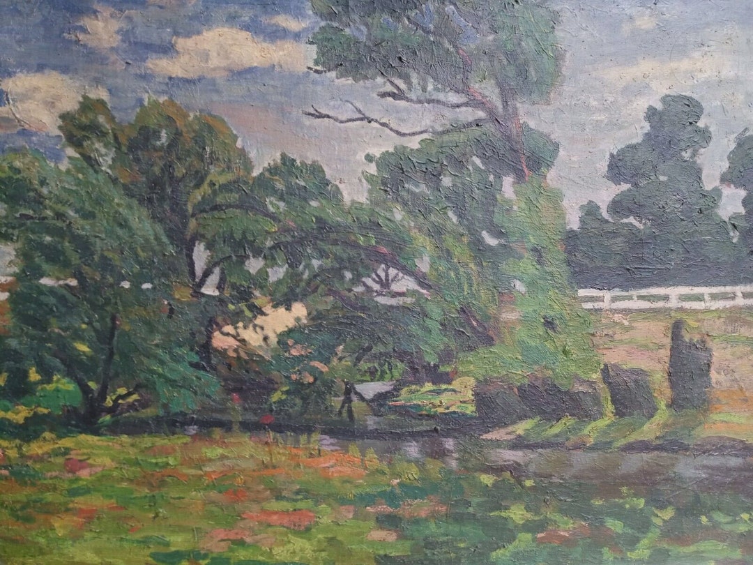 Antique Oil Painting Victor Paul Mohn 1842-1911 Landscape Canvas - Etsy