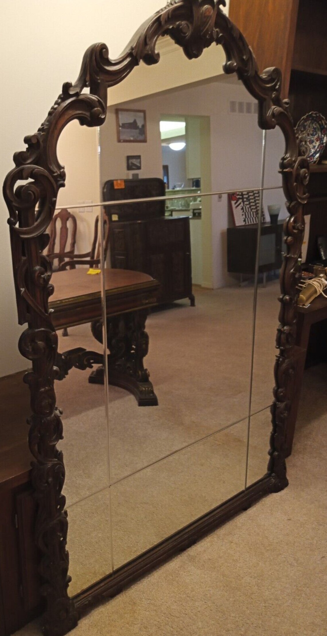 Antique Massive Spanish Revival Mirror Palatial Palace 72 X 48 Hispano ...