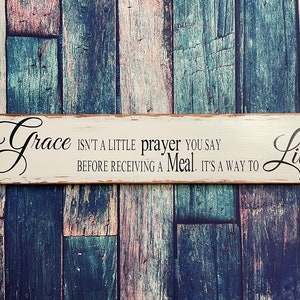 Grace Isn't a Little Prayer, Farmhouse Style Decor, Farmhouse Wood ...