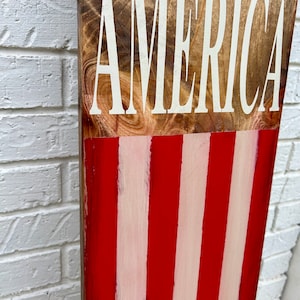 Americana Porch Sign: God Bless America, Patriotic Flag Decor - Etsy