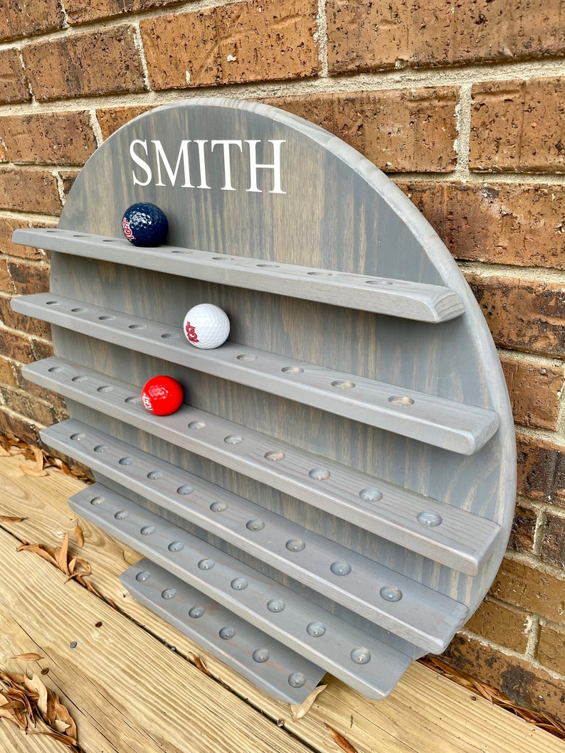 Personalized Round Wooden Golf Ball Display, 12” Diameter, Golf Gift - Etsy