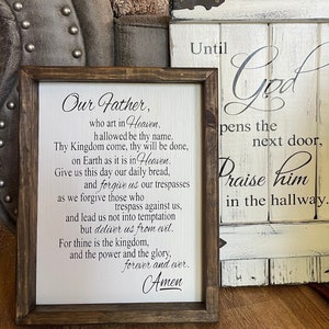 The Lord’s Prayer, Bible Verse, Farmhouse Style, Christian Wall Art ...