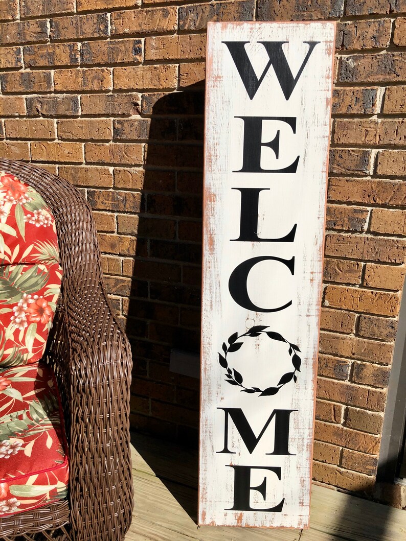 WELCOME SIGN Porch Decor Porch Welcome Sign Front Door | Etsy