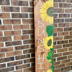 Sunflower Porch Decor, Front Porch Sign, Hello Sunshine, Sunflower ...