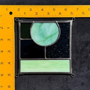 Small Abstract Square Stained Glass Suncatcher | 5" X 5" Gift Boxed - Etsy