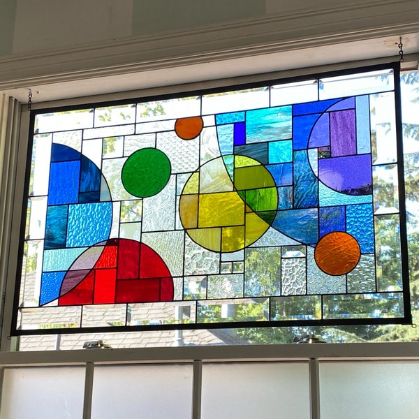 Stained Glass Window Hangings Rectangle - Etsy