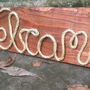 Wood Sign, Wooden Sign, Rope Sign, Sign, Wall Decor, Home Decor, Rustic ...