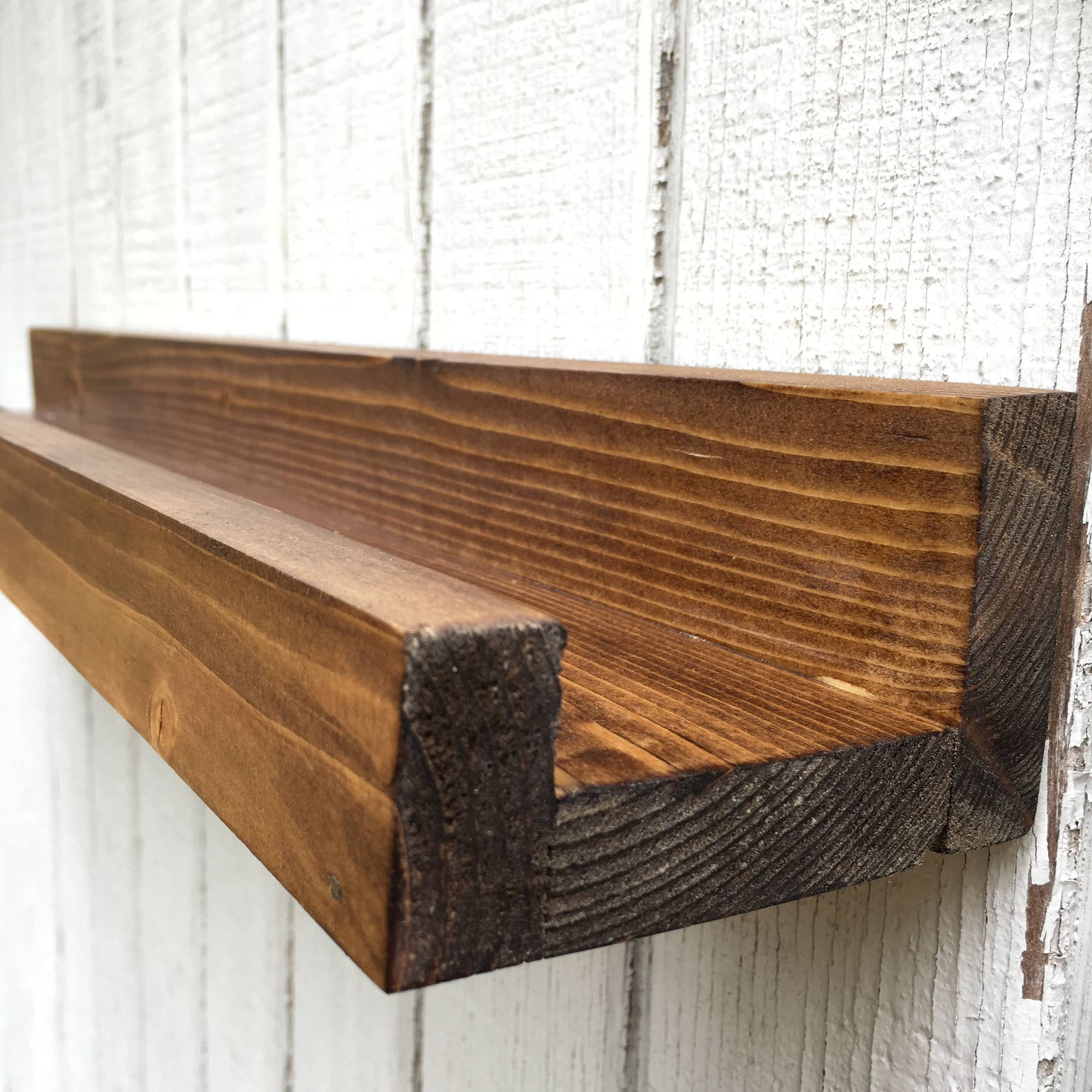 Floating Ledge Shelf Picture Ledge Narrow Wood Shelf | Etsy