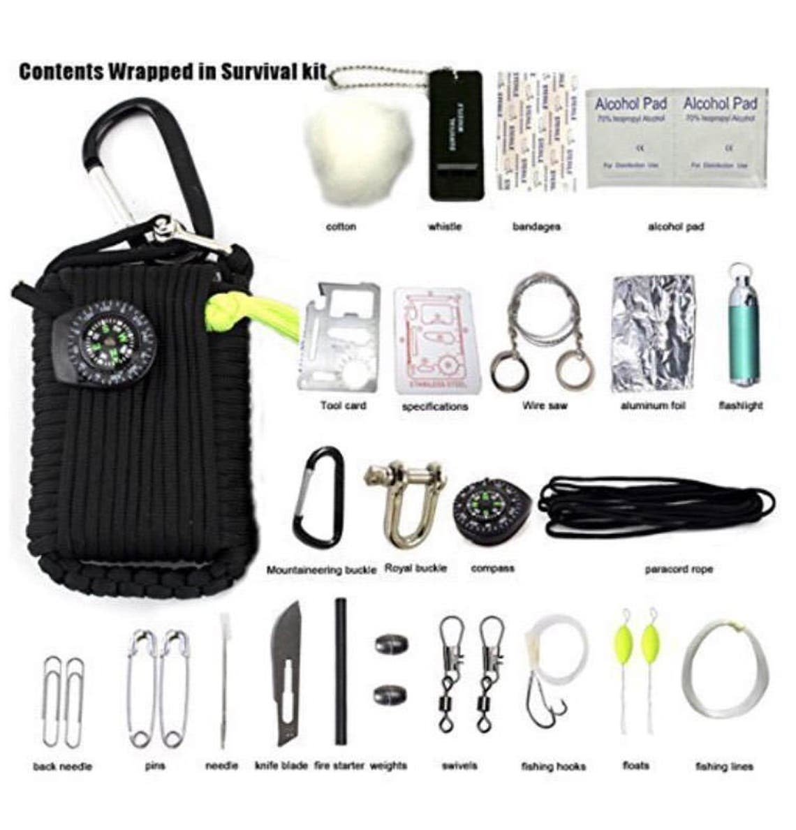 Paracord Prepper Survival Pack - Etsy