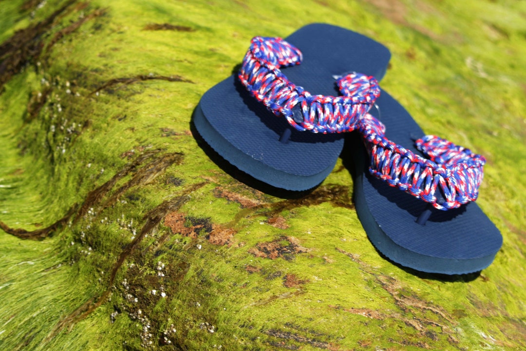 Flip Flops With Funky Paracord Woven Straps - Etsy