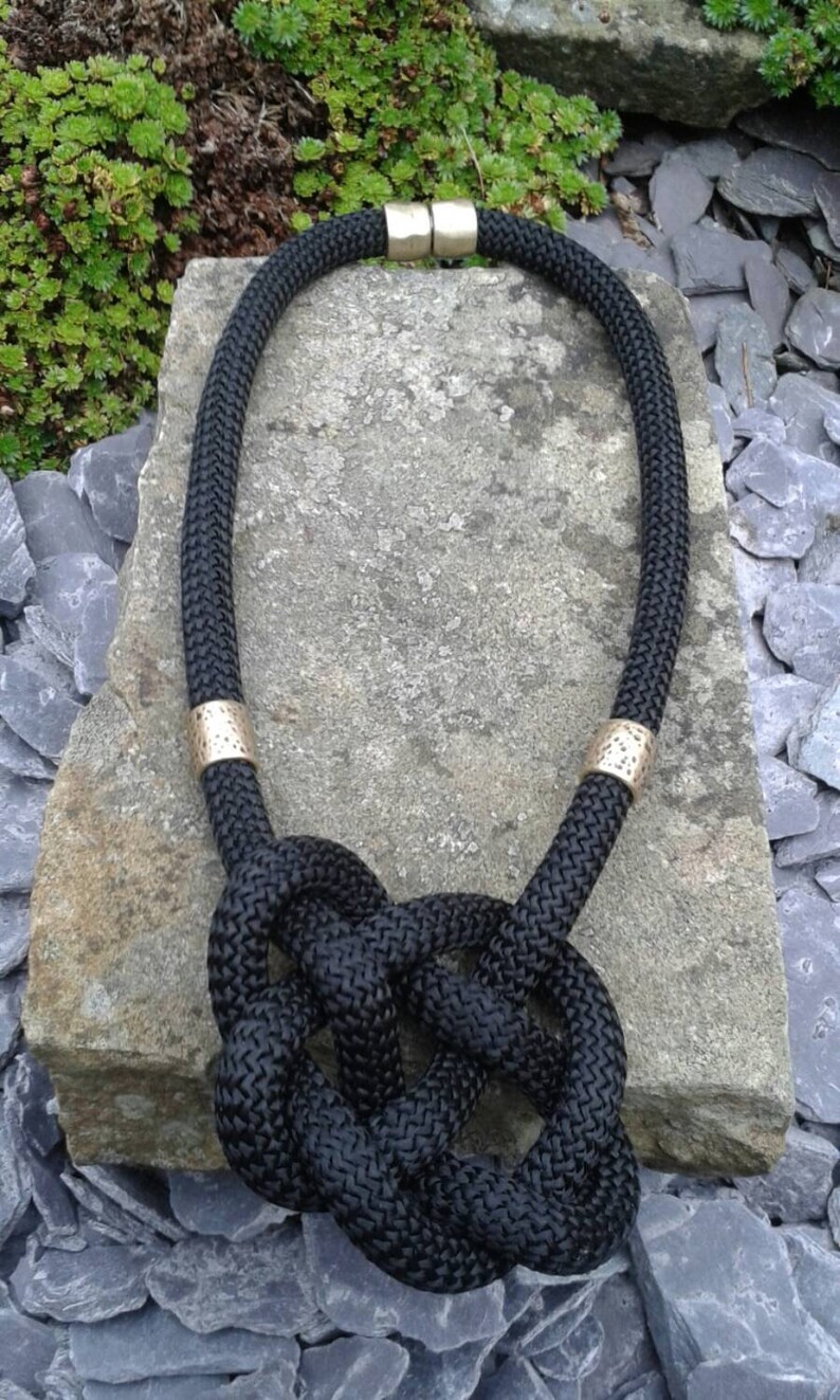 Celtic heart knot rope necklace | Etsy