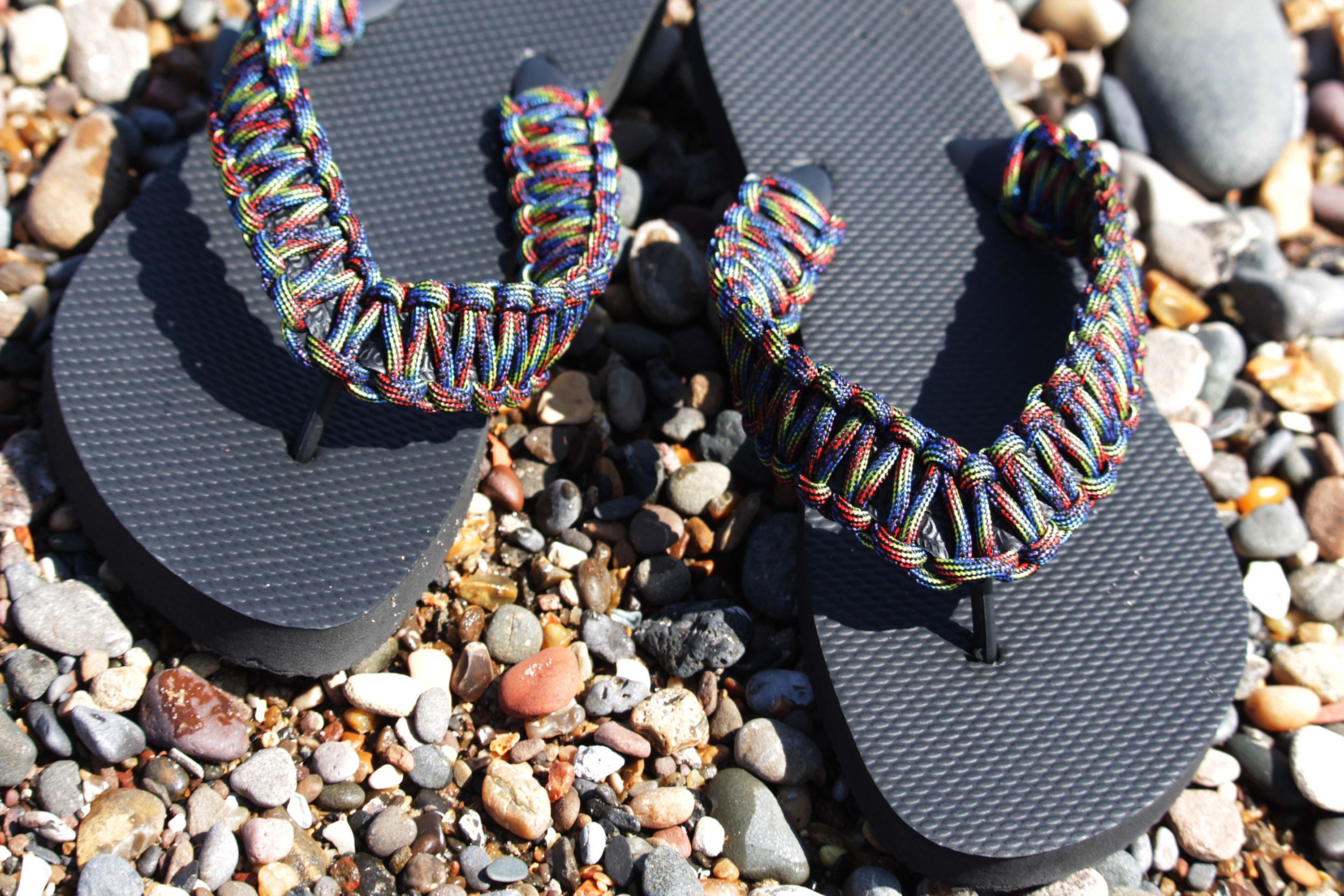 Flip Flops With Funky Paracord Woven Straps - Etsy