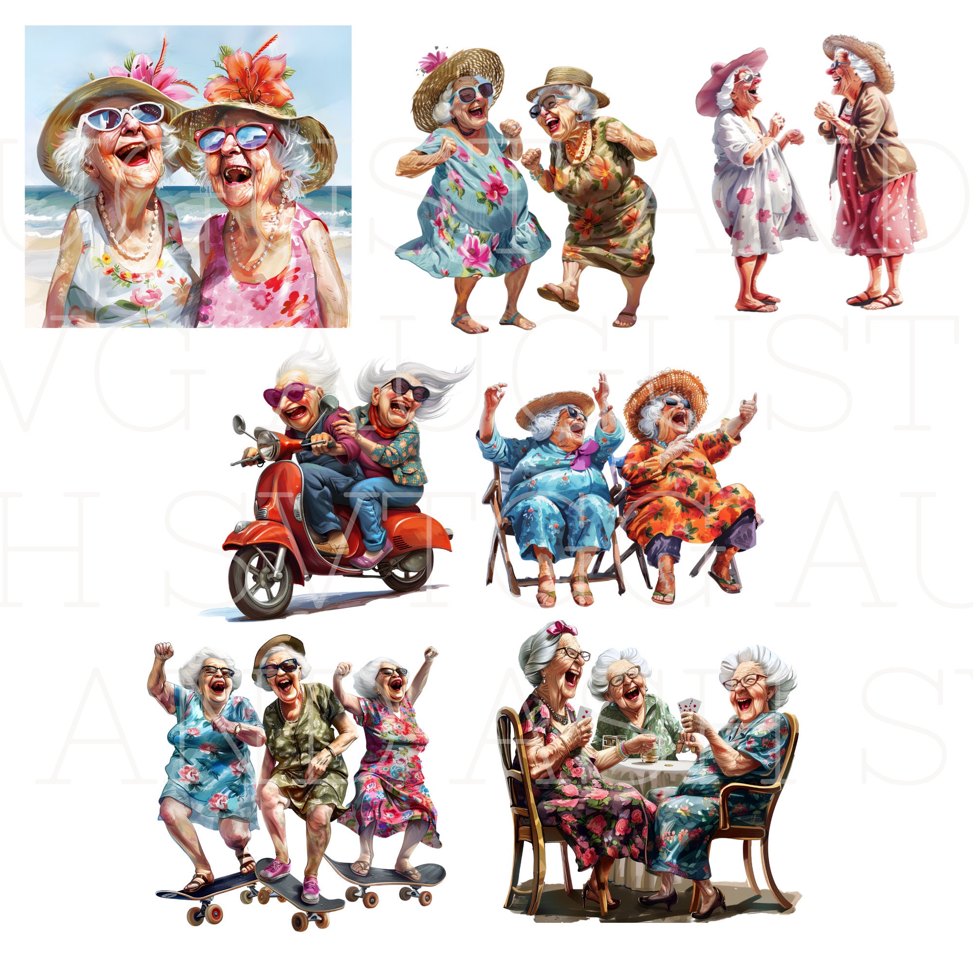 Old Lady Clipart, Funny Old Ladies Png,grandma Clipart, Crazy Grandma Png, Old Best Friends, Old ...