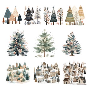 Christmas Clipart, Scandinavian Clipart, Folk Art Christmas Png, Folk ...