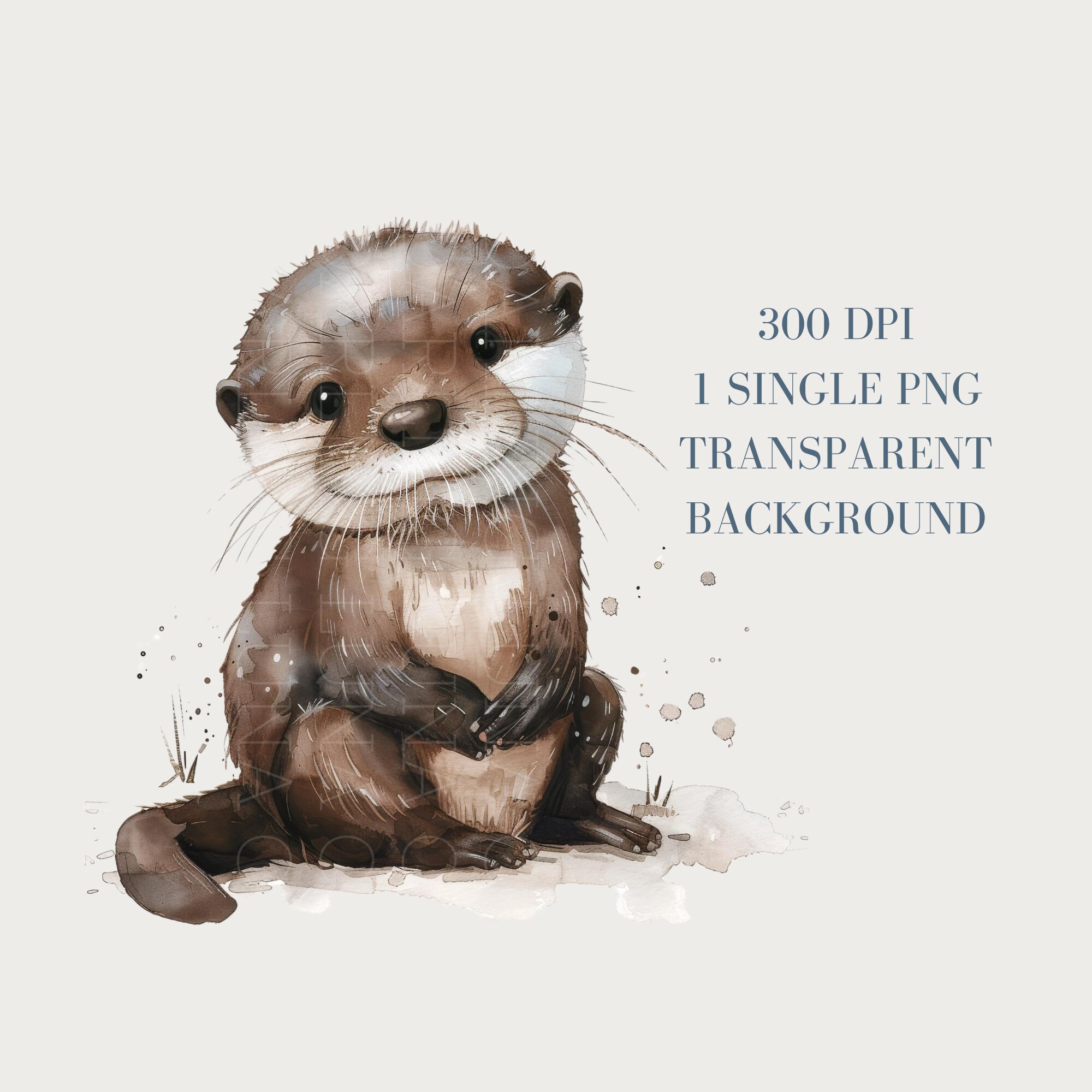 Otter Illustration, Otter Clipart, Watercolor Clipart, Otter Png, Cute ...