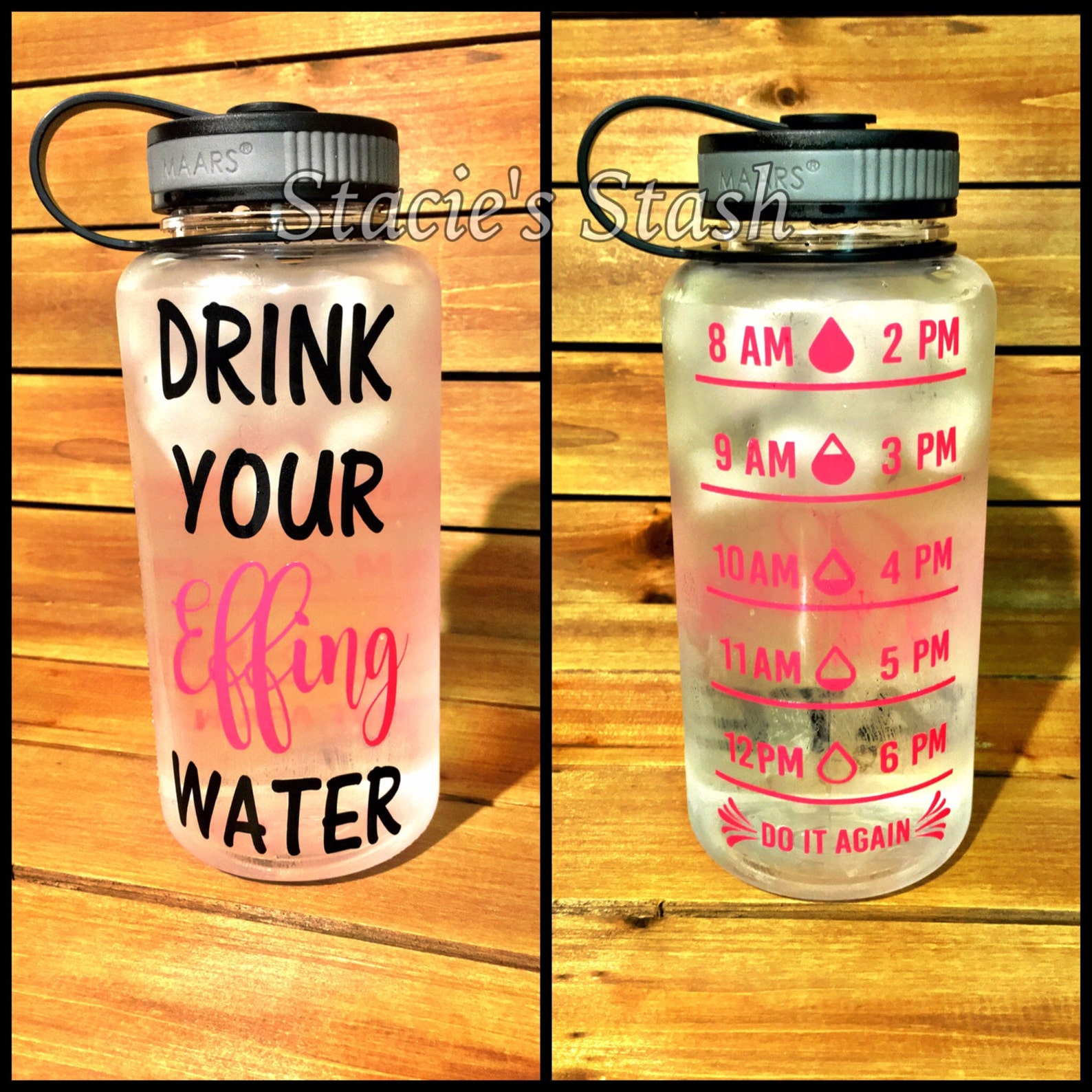 Personalized Water Bottle Water Tracker Water Bottle - Etsy
