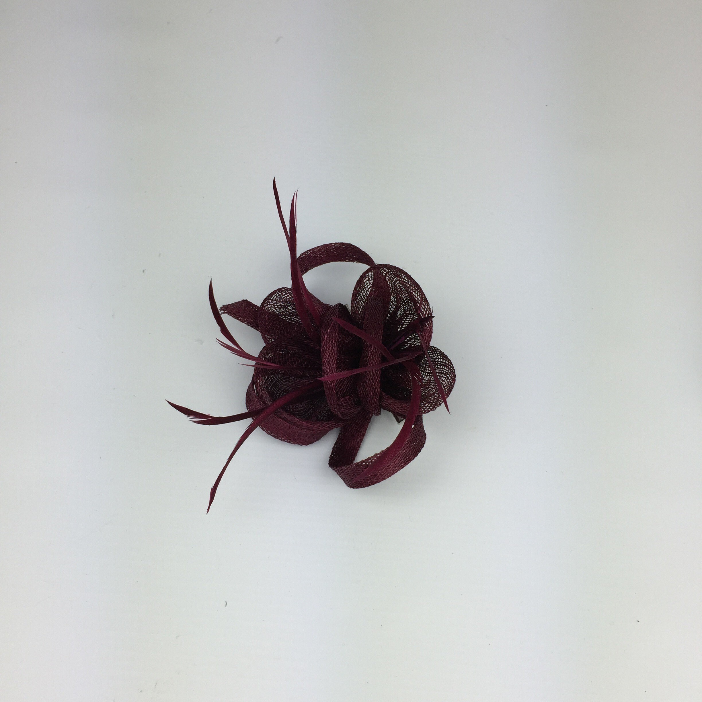 Dark Burgundy Fascinator on Clip Maroon Claret Dark Red - Etsy UK