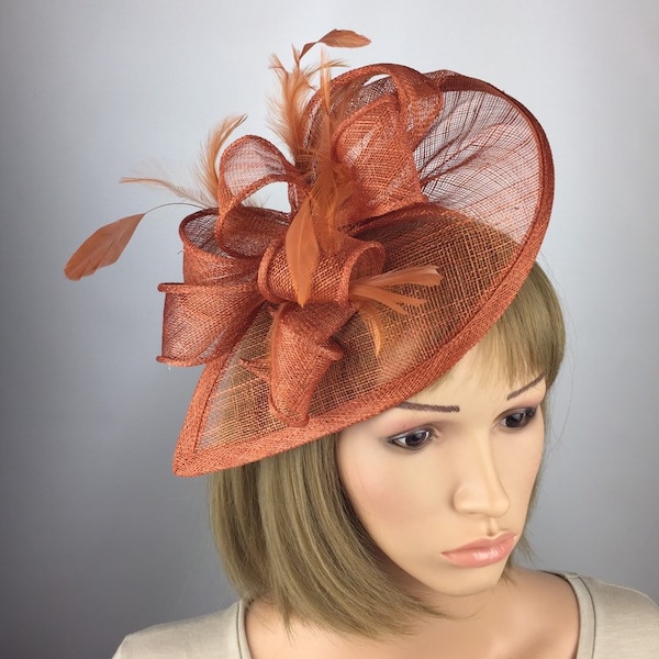 Orange Fascinator - Etsy UK