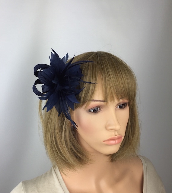 Blue hair fascinator store