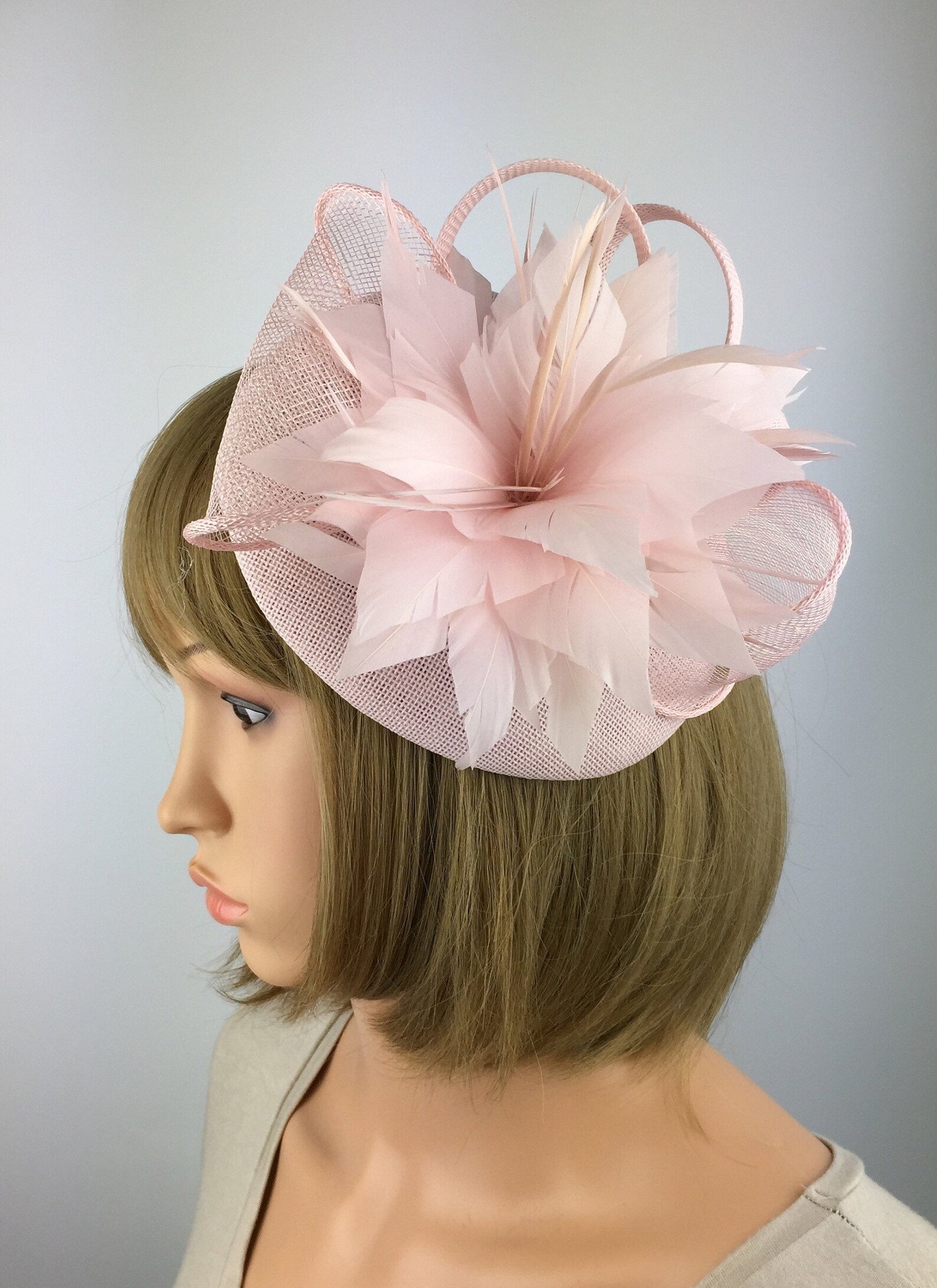 Pink Light Pink Fascinator Pale Pink Fascinator Blush Pink | Etsy