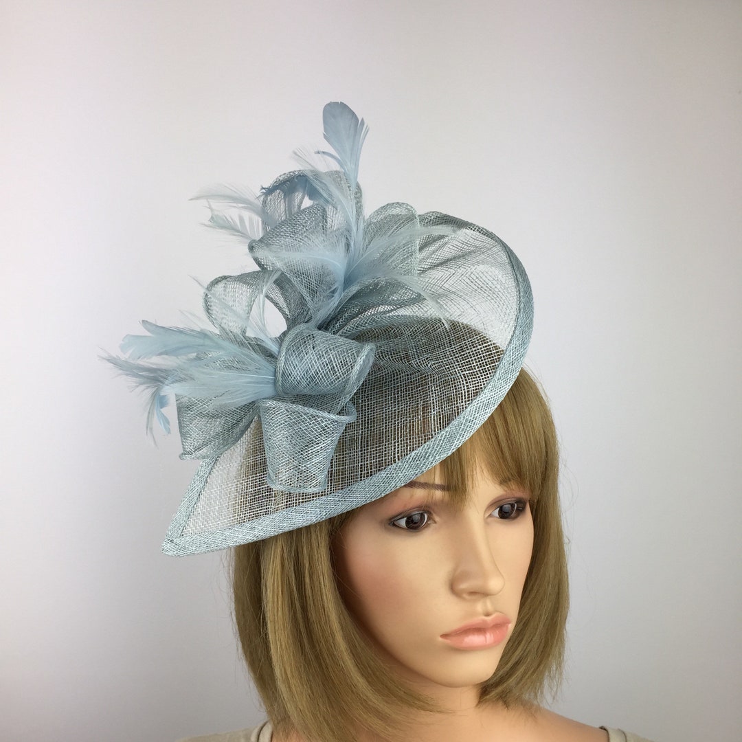 Light Blue Pale Blue Fascinator Baby Blue Fascinator Ice Blue Powder ...